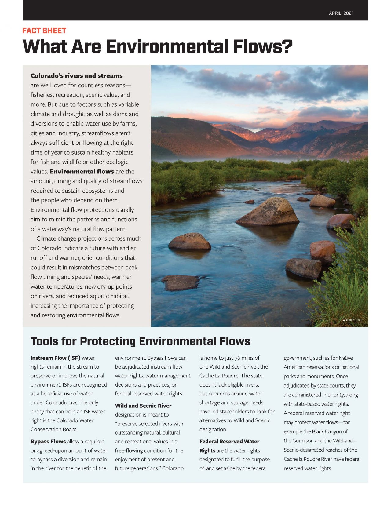Fact Sheets - Water Education Colorado