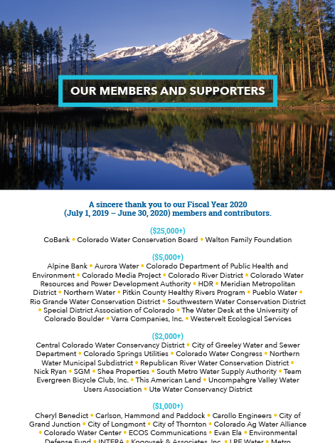 Become a Member - Water Education Colorado